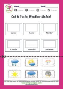 Preschool Weather Activities – Free Printable Worksheets - Chirpy Pages