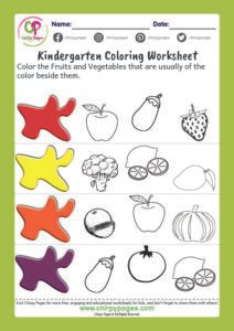 Color Worksheets For Kindergarten – Free Printables - Chirpy Pages