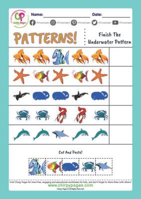 Fun Pattern Worksheets For Preschool – Free Printable - Chirpy Pages