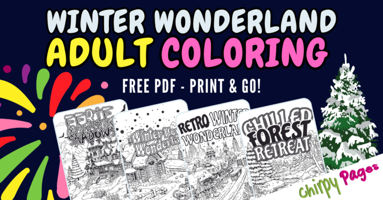 Free Printable Adult Winter Coloring Sheets – A Winter Wonderland ...
