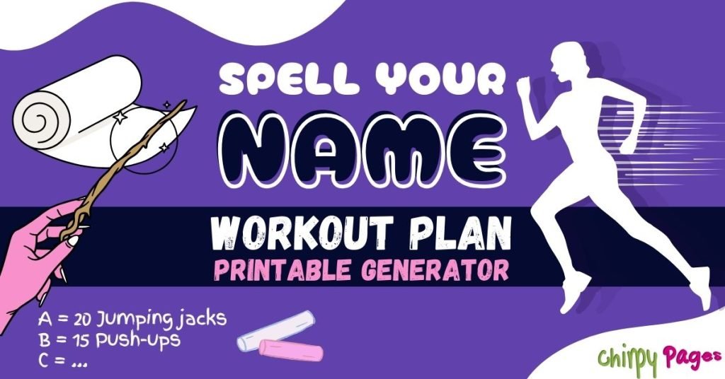 Spell Your Name Workout Plan Generator – Easy Exercises